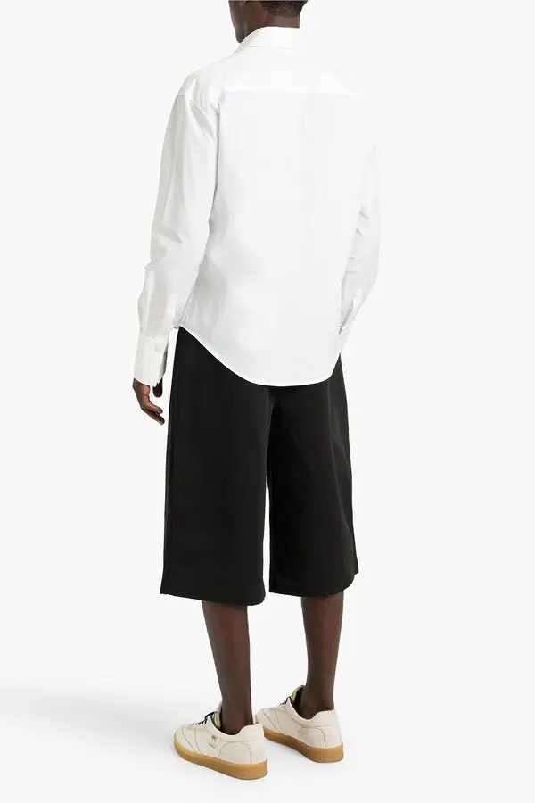 Alexander McQueen Pleated Cottongabardine Shorts