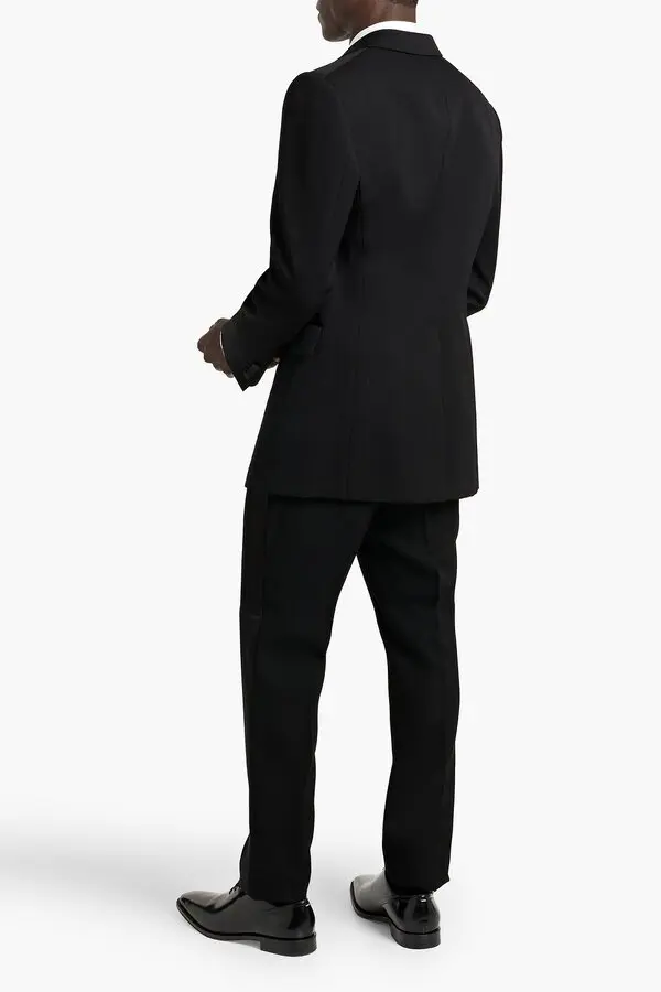 Alexander McQueen Doublebreasted Silktrimmed Wool Tuxedo Jacket