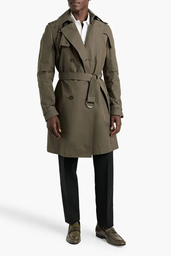 Alexander McQueen Cotton Gabardine Belted Trench Coat