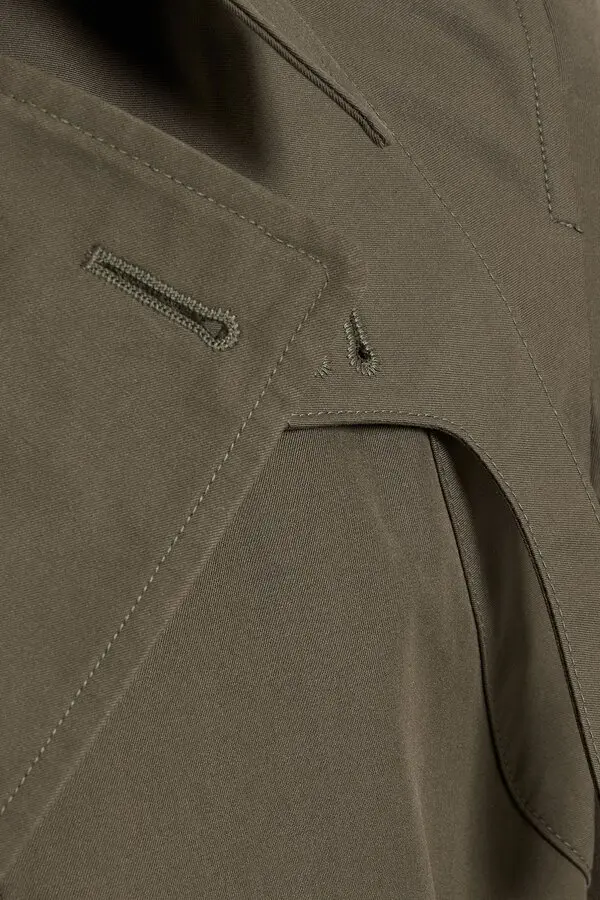 Alexander McQueen Cotton Gabardine Belted Trench Coat