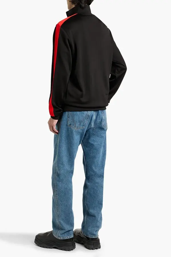 Alexander McQueen Striped Knitted Track Jacket - Black