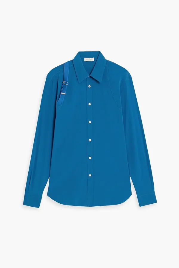 Alexander McQueen Strapdetailed Cottonblend Poplin Shirt