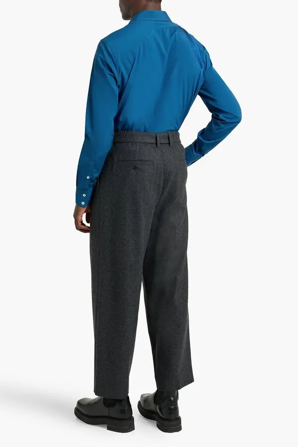 Alexander McQueen Strapdetailed Cottonblend Poplin Shirt