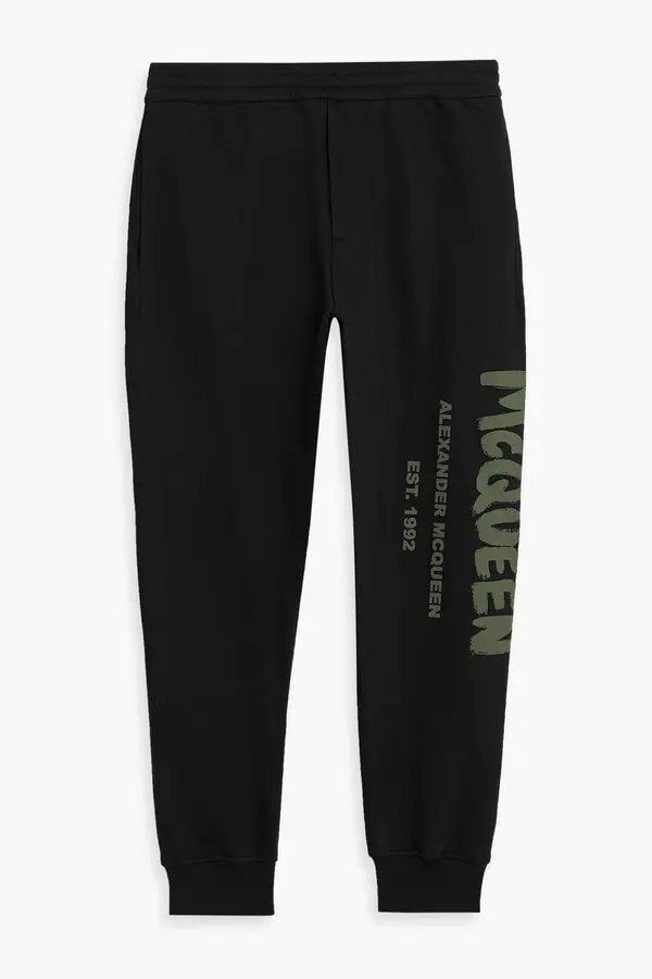 Alexander McQueen Tapered Logoprint French Cottonterry Sweatpants