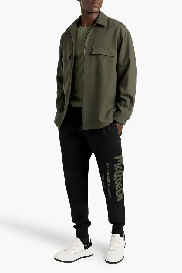 Alexander McQueen Tapered Logoprint French Cottonterry Sweatpants