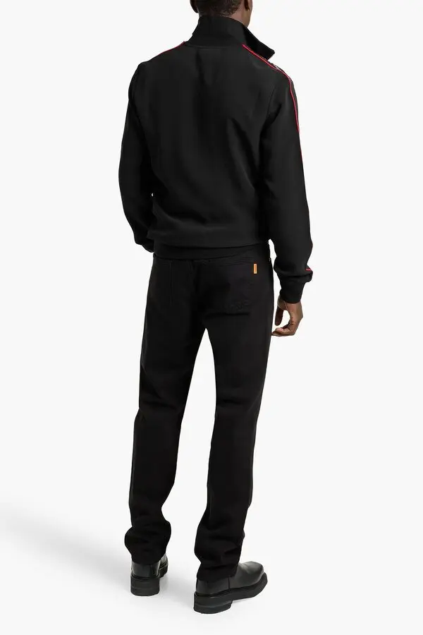 Alexander McQueen Logoprint Jacquardtrimmed Knitted Track Jacket