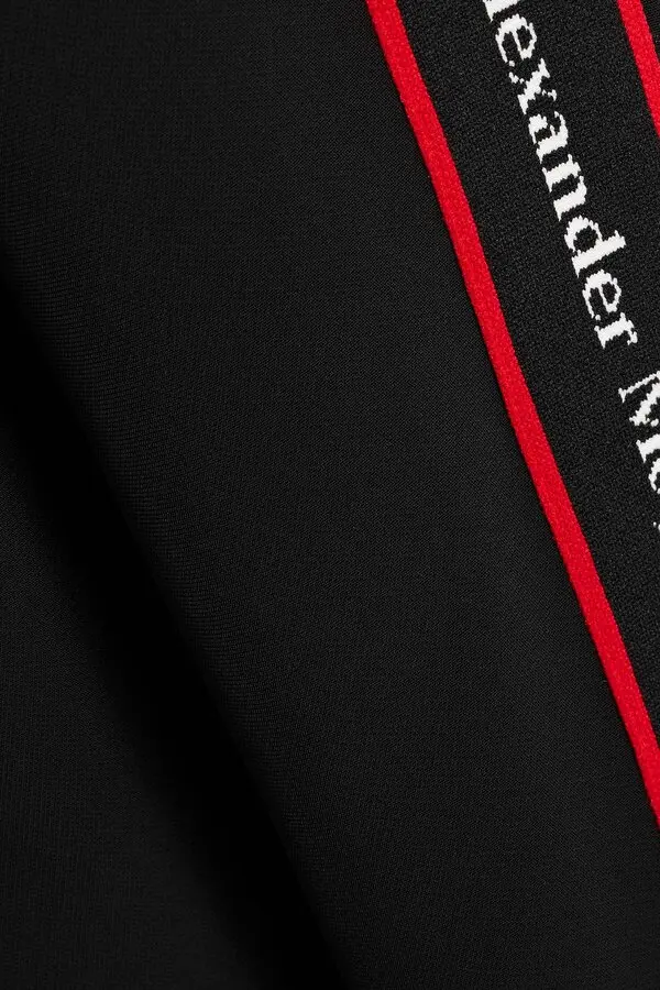 Alexander McQueen Logoprint Jacquardtrimmed Knitted Track Jacket