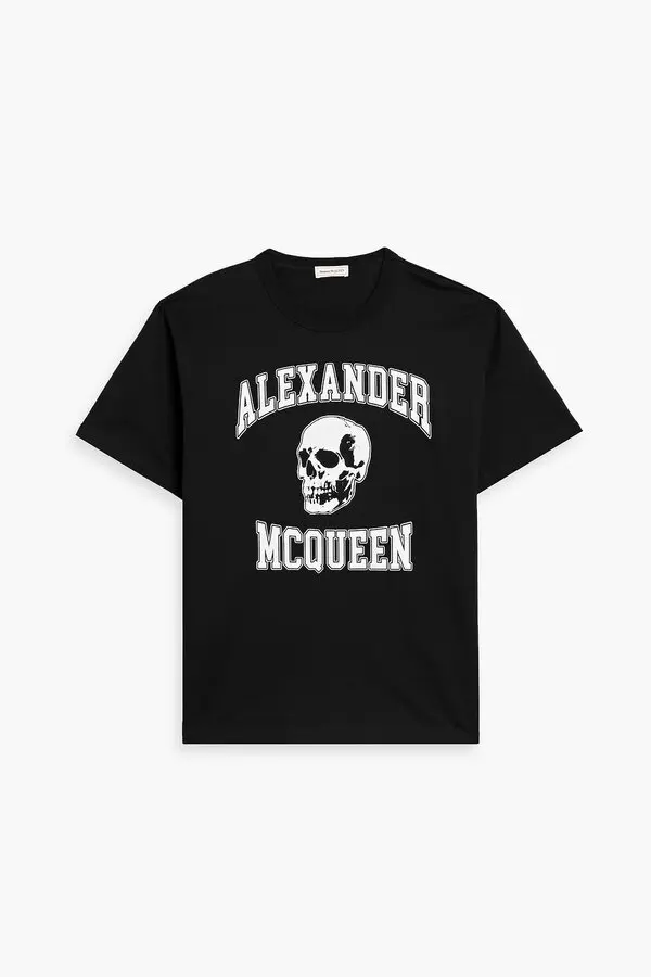 Alexander McQueen Printed Cottonjersey Tshirt