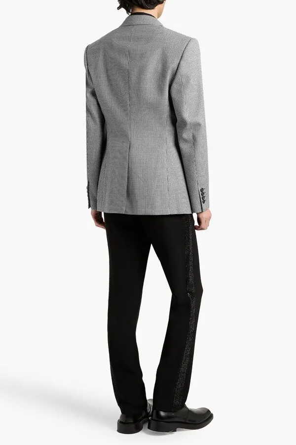 Alexander McQueen Houndstooth Wooltweed Blazer