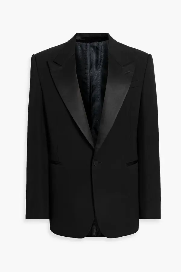 Alexander McQueen Satintrimmed Wool Blazer