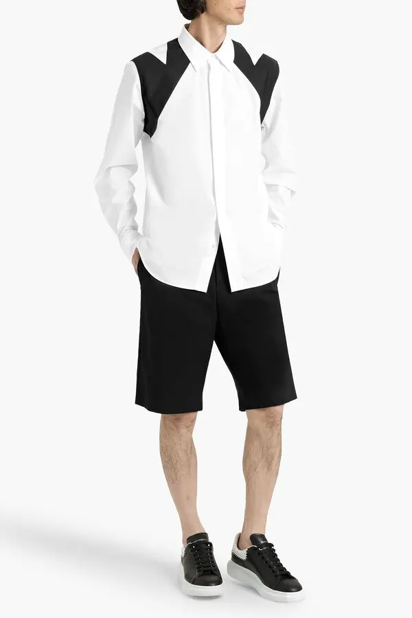 Alexander McQueen Paneled Cottonpoplin Shirt