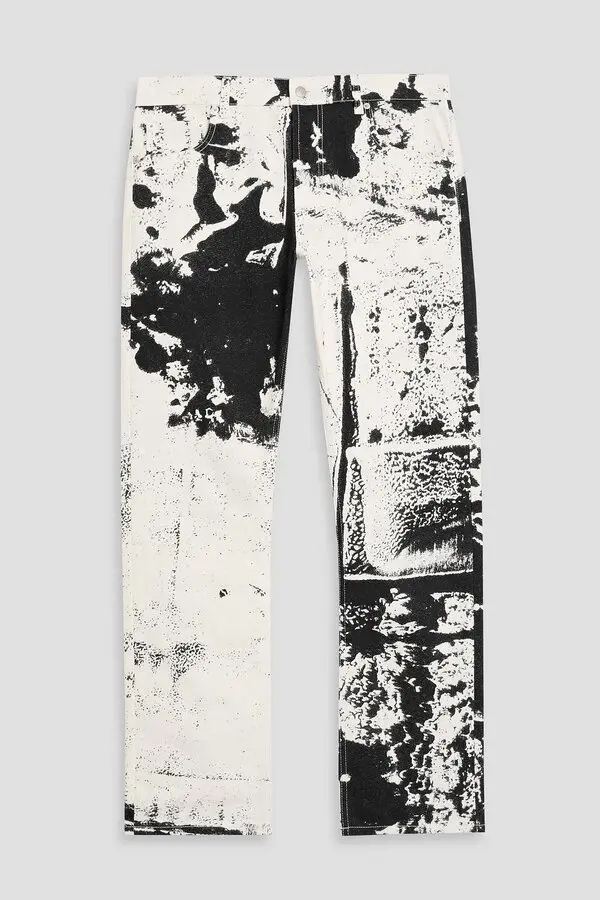 Alexander McQueen Printed Denim Jeans