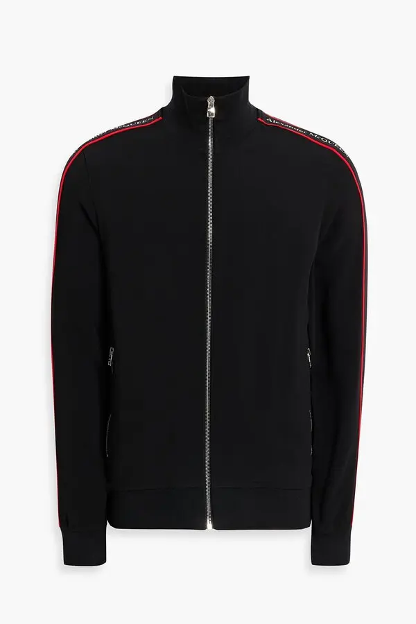 Alexander McQueen Jacquardtrimmed Knitted Track Jacket