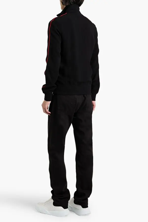 Alexander McQueen Jacquardtrimmed Knitted Track Jacket