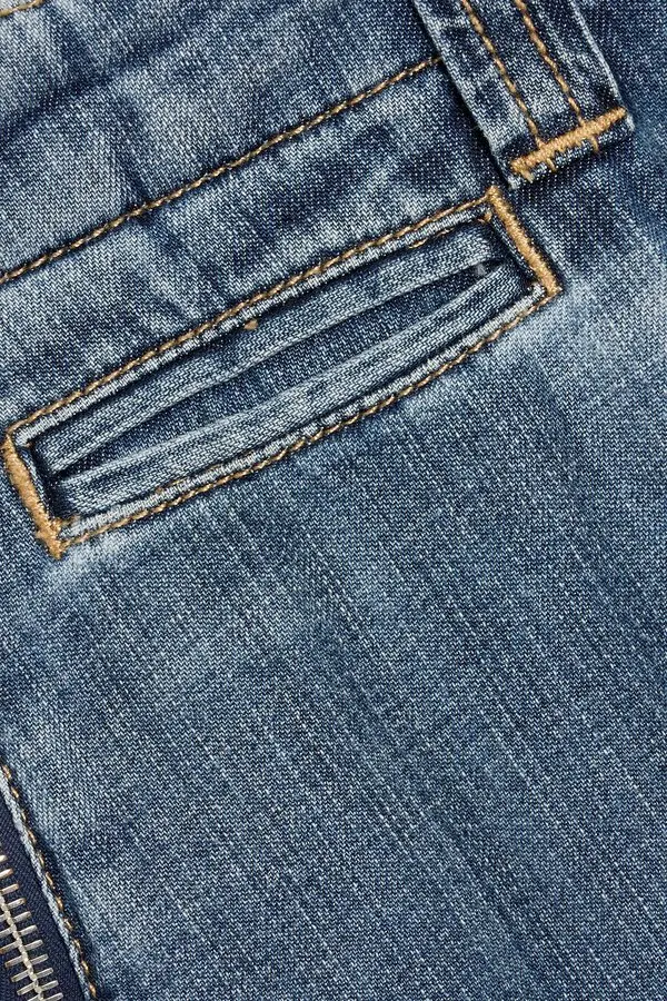 Alexander McQueen Zipdetailed Denim Shorts
