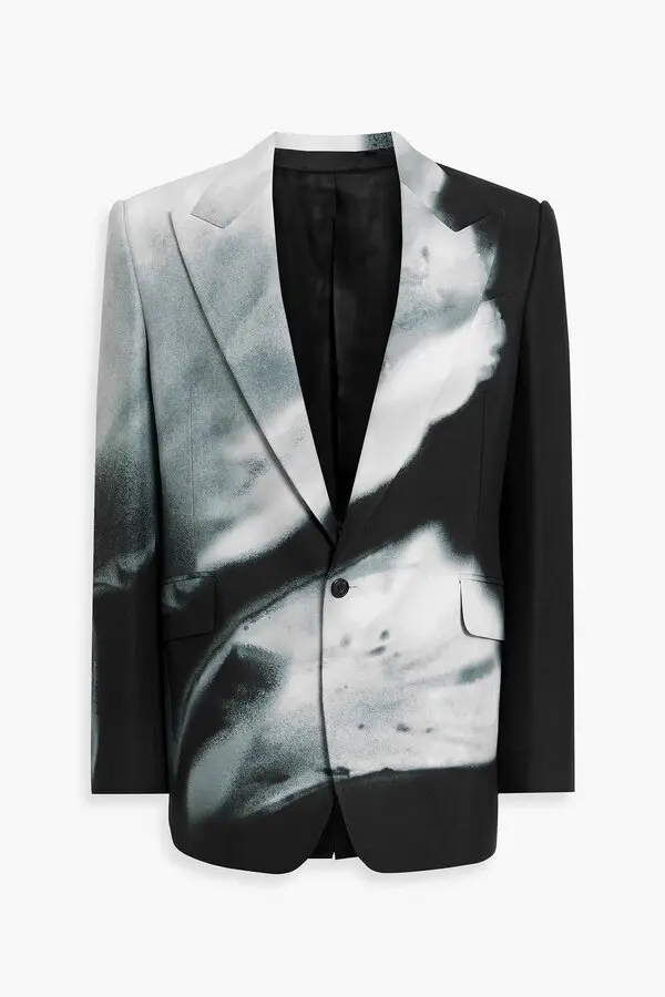 Alexander McQueen Printed Grain De Poudre Blazer