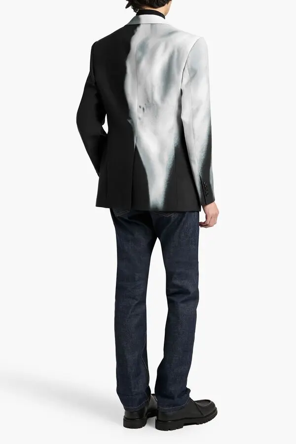 Alexander McQueen Printed Grain De Poudre Blazer