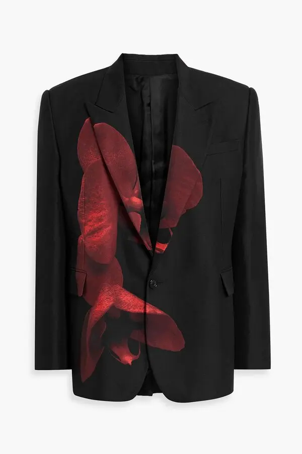 Alexander McQueen Cottonblend Jacquard Blazer