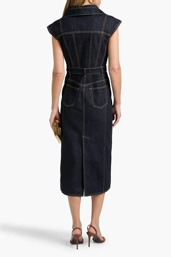 Alexander McQueen Denim Midi Dress