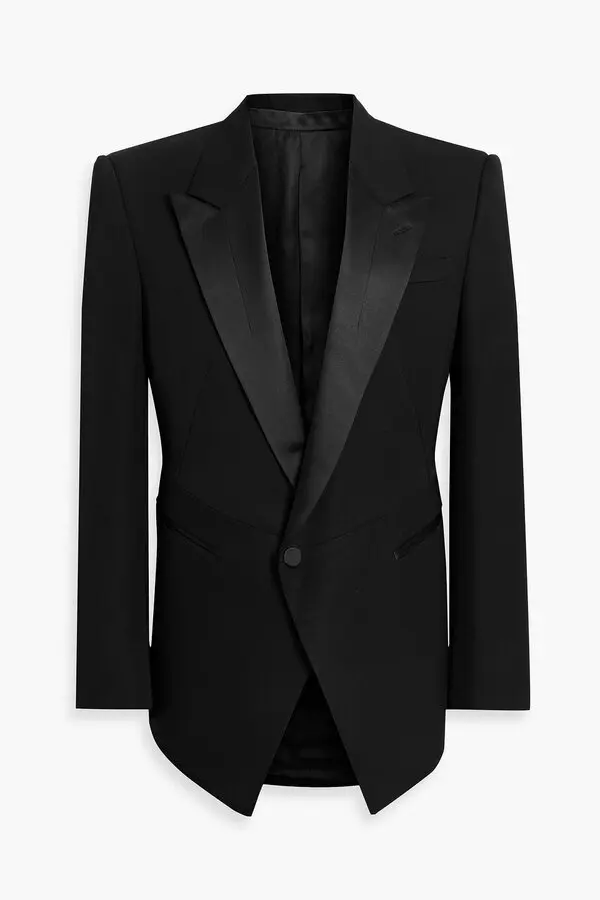 Alexander McQueen Satintrimmed Wool Blazer
