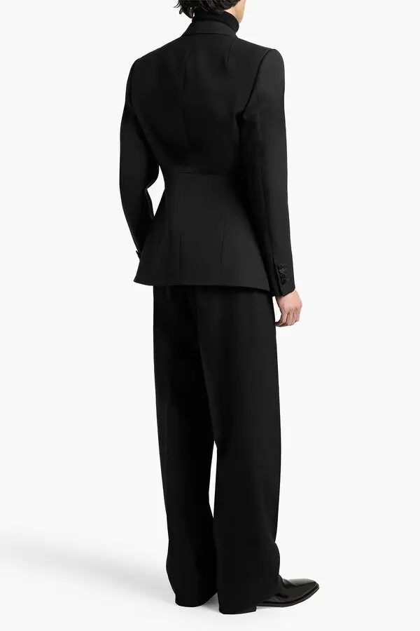 Alexander McQueen Satintrimmed Wool Blazer