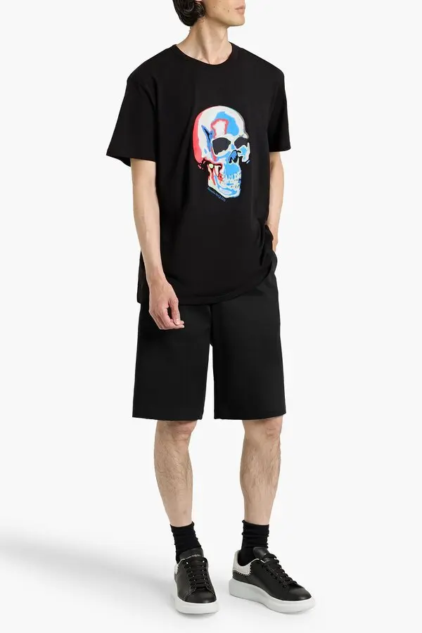 Alexander McQueen Printed Cottonjersey Tshirt