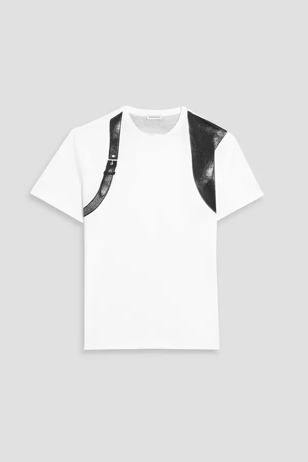 Alexander McQueen Printed Cottonjersey Tshirt