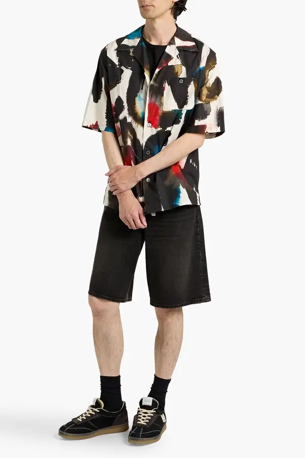 Alexander McQueen Printed Cottonpoplin Shirt