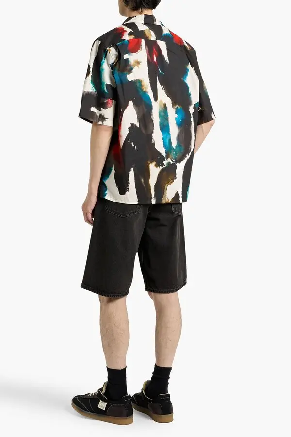 Alexander McQueen Printed Cottonpoplin Shirt