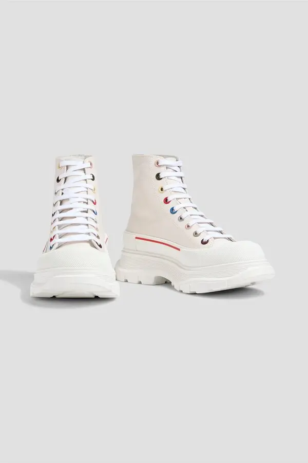 Alexander McQueen Tread Slick Canvas Boots