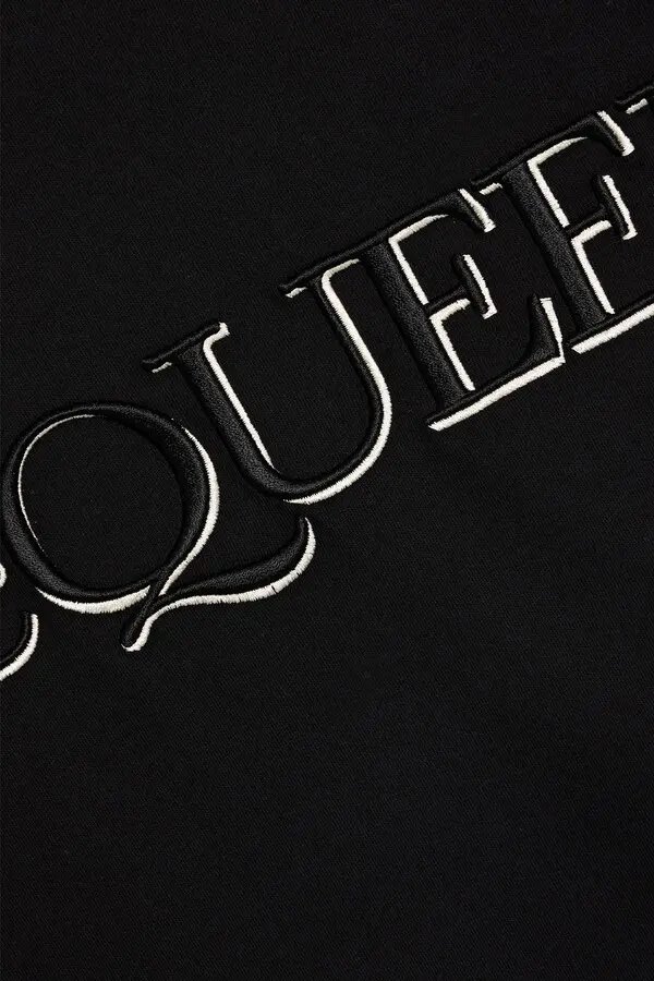 Alexander McQueen Embroidered Cottonjersey Tshirt
