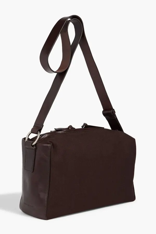 Dries Van Noten Canvas Messenger Bag - Dark Brown
