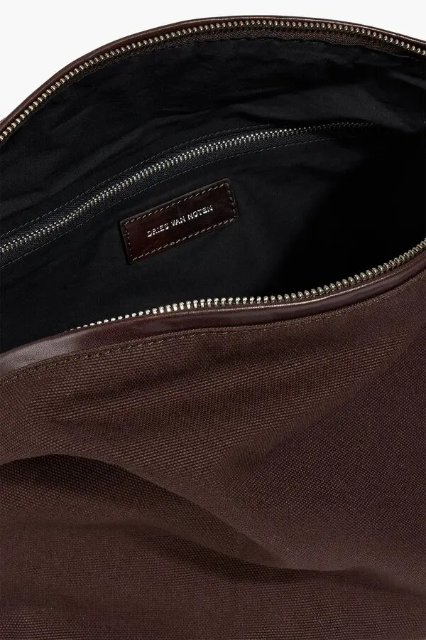 Dries Van Noten Canvas Messenger Bag - Dark Brown