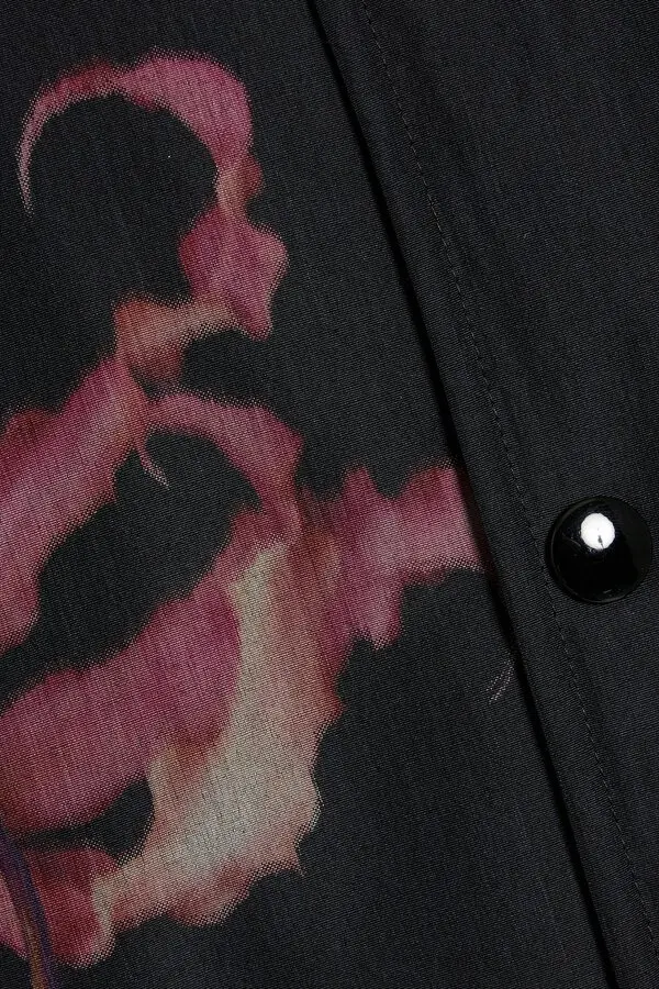 Dries Van Noten Floral Print Wool Blend Jacket
