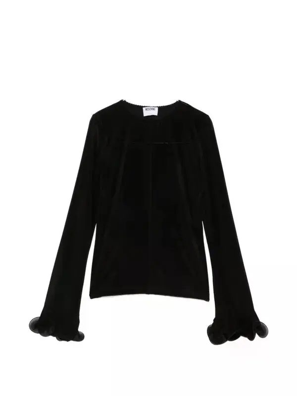 Moschino Ruffled Long-sleeve Top