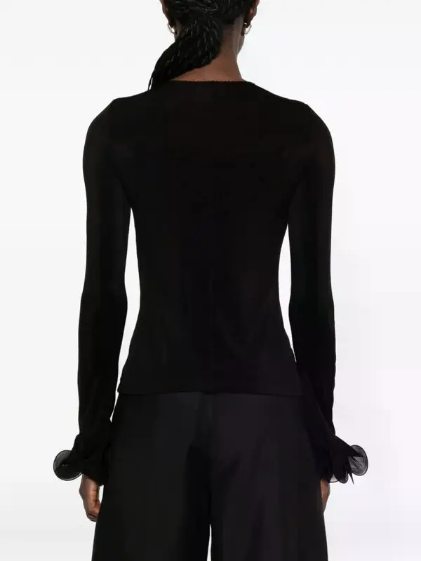 Moschino Ruffled Long-sleeve Top