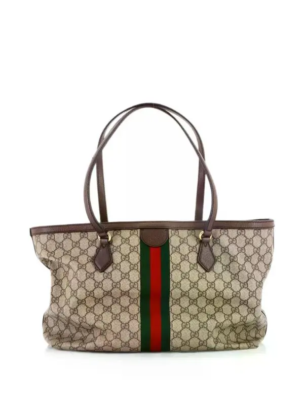 Gucci Ophidia Shopping Gg Coated Canvas Medium Tote Bag