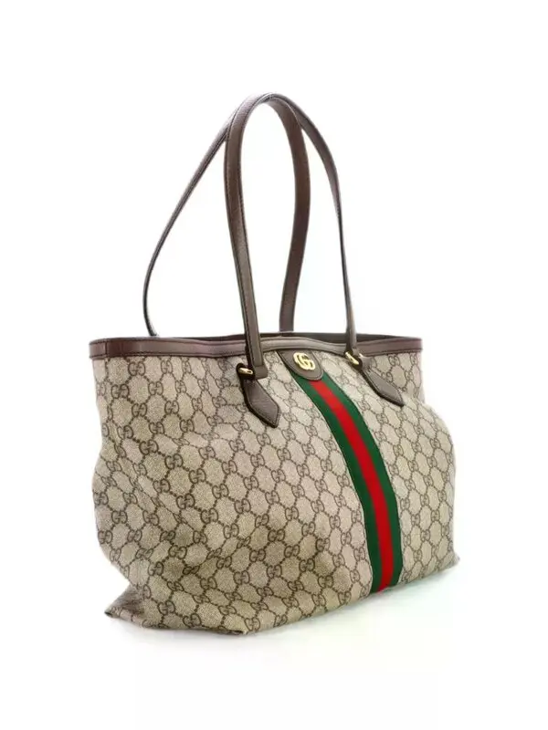 Gucci Ophidia Shopping Gg Coated Canvas Medium Tote Bag