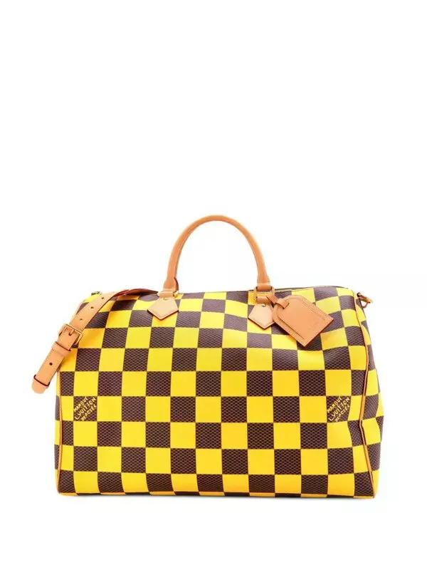 LOUIS VUITTON Speedy Bandouliere Bag Damier Pop 50 Travel Bag - Yellow