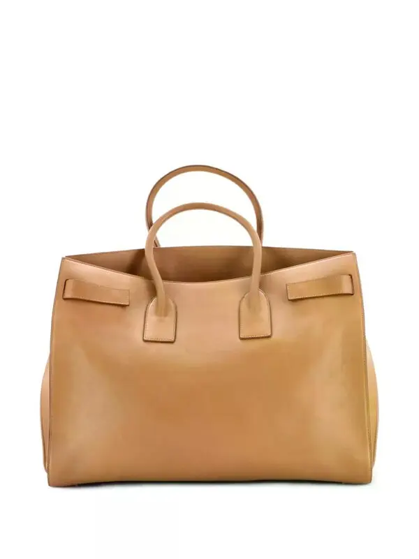 Saint Laurent Sac De Jour Leather Tote Bag - Brown