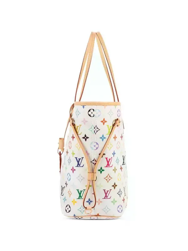 LOUIS VUITTON Takashi Murakami Mm Neverfull Tote Bag - White