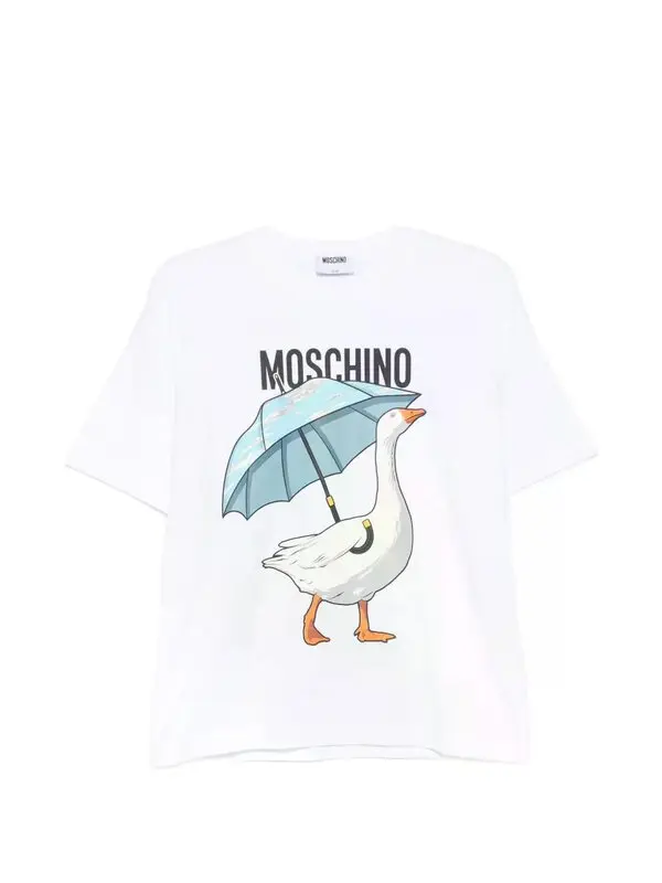 Moschino Print Short-sleeve T-shirt - White