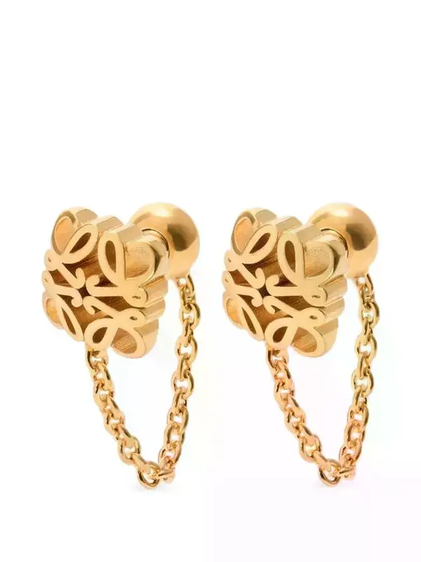 Loewe Anagram Bombe Chain Earrings - Gold