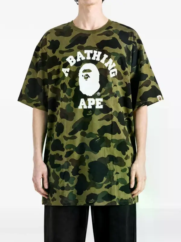 A BATHING APE Camo-print Logo-print T-shirt