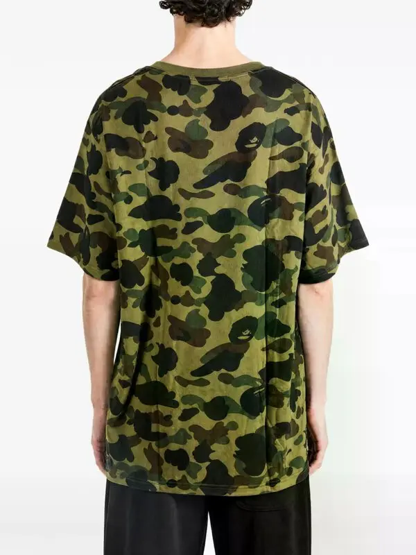 A BATHING APE Camo-print Logo-print T-shirt