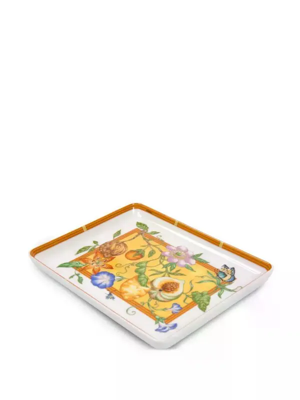 Hermès La Siesta Porcelain Organizer With Floral And Fruit Print