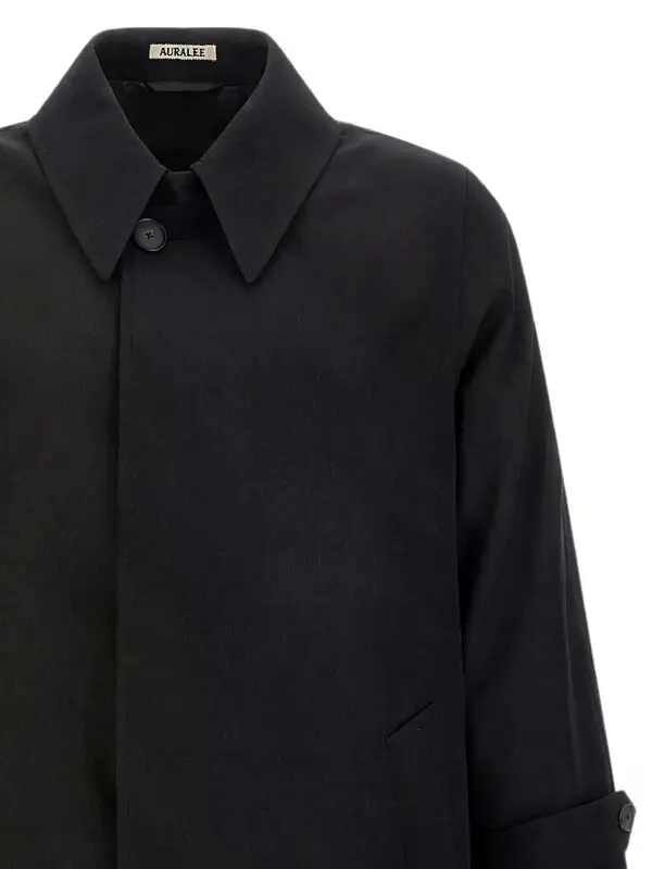 Auralee Gabardine Wool Trench Coat