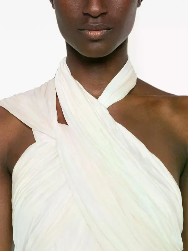 Balmain Draped Asymmetric-hem Mini Dress