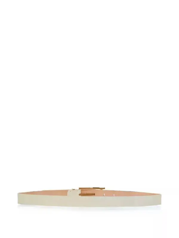 Victoria Beckham Dorian Leather Belt - White