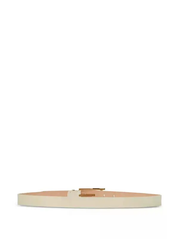 Victoria Beckham Dorian Leather Belt - White